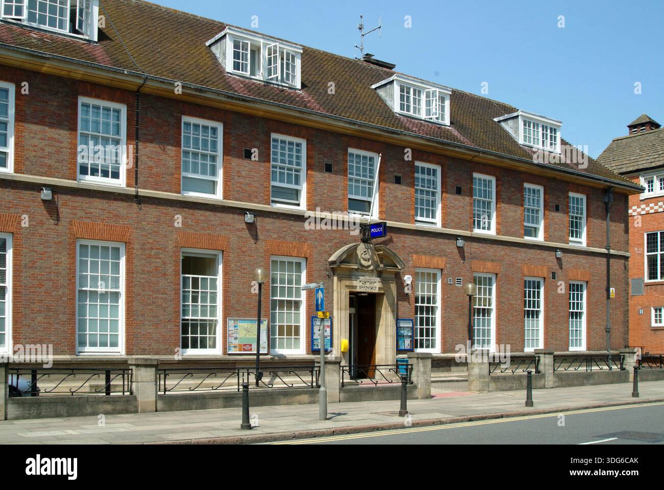 Modern police station exterior highlighting architectural design in a ...