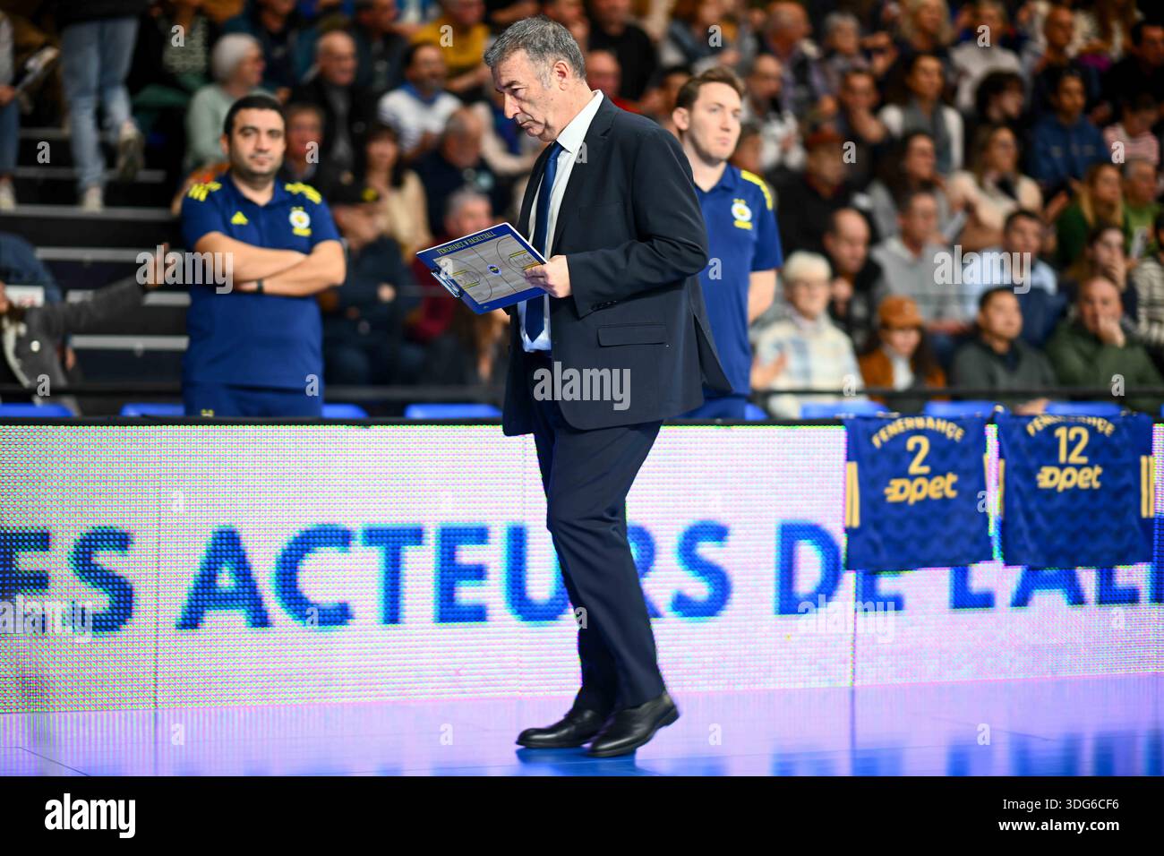 Coach Miguel Mendez of Fenerbahce during the Women's Euroleague match ...