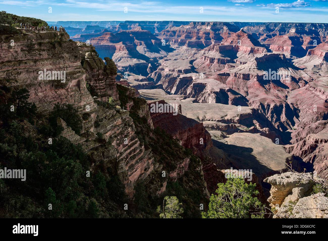 Stunning view of the Grand Canyon with layered rock formations and ...
