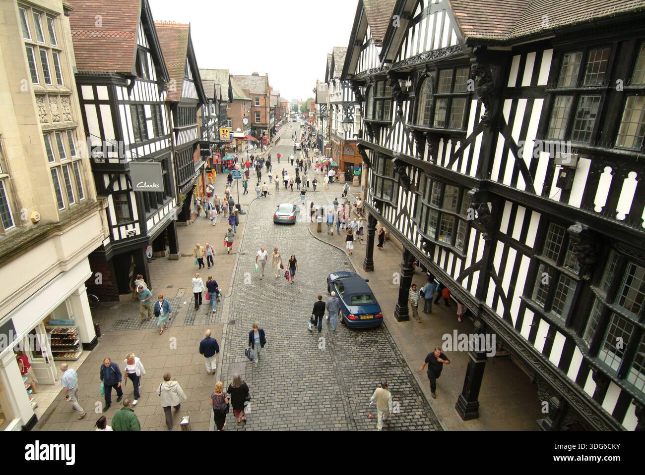 Chester, ancient Roman town, aerial view of Foregate Street. - Chester ...