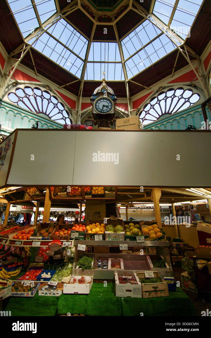 Halifax, Borough Market hall vegetable stall. - Halifax - England ...