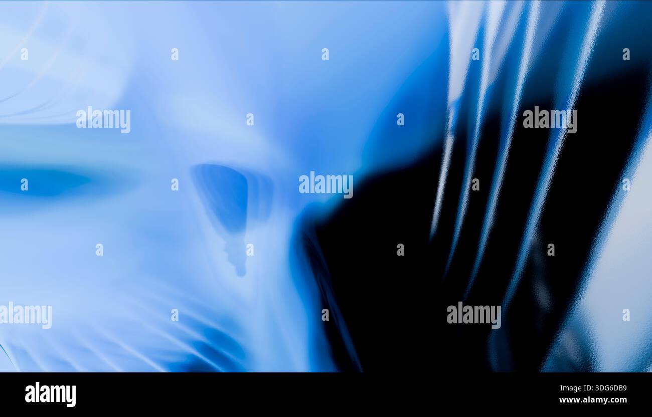 Abstract blue and black pattern with fluid lines and soft gradients ...