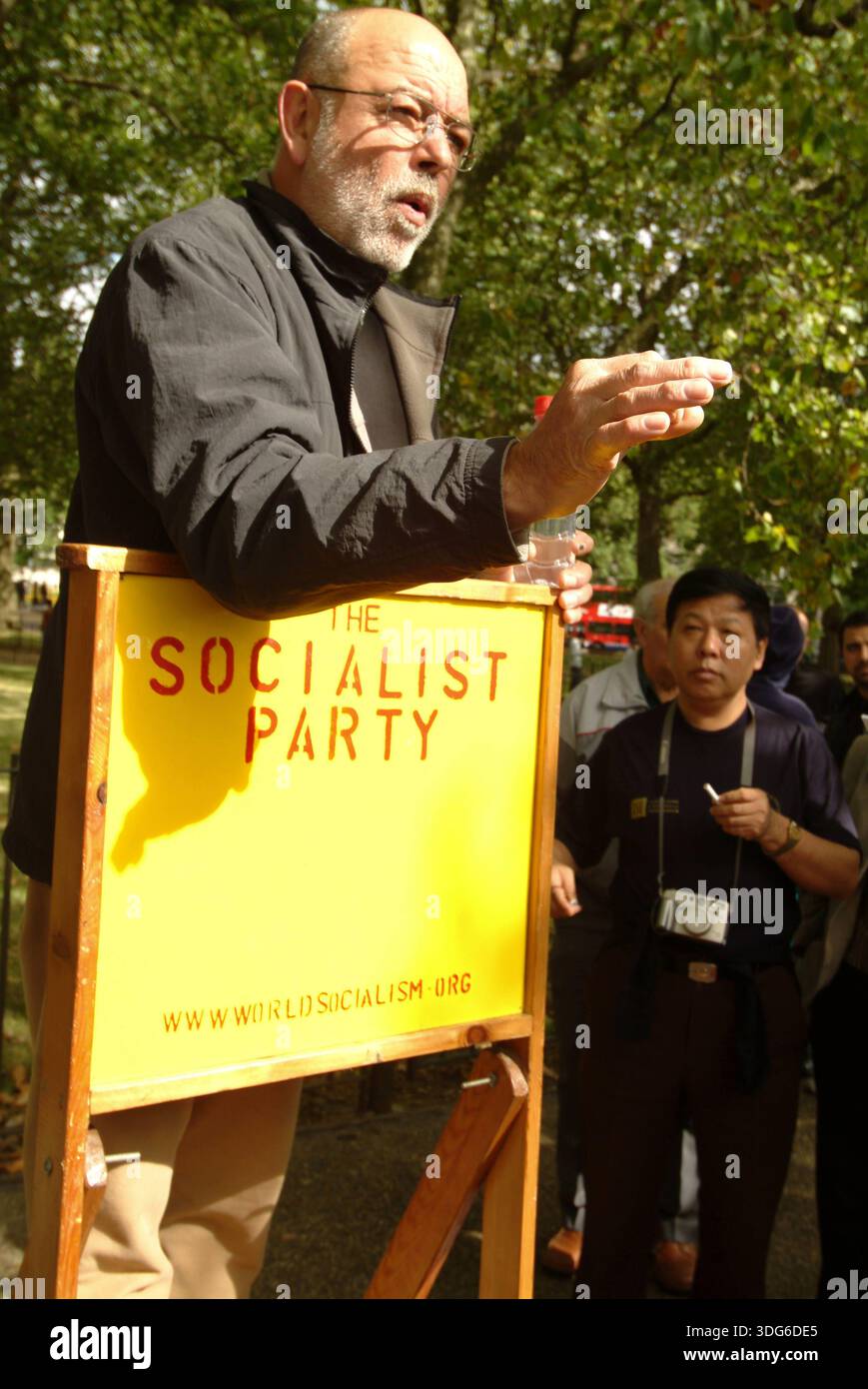 Speakers Corner, Socialist Party man speaking from podium. - City Of ...