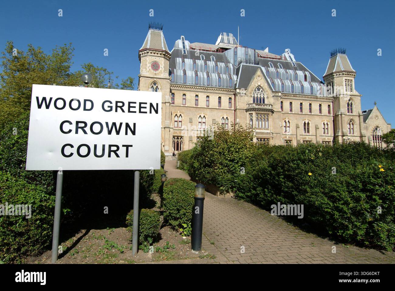 Wood Green Crown court building facade of a prominent London courthouse ...