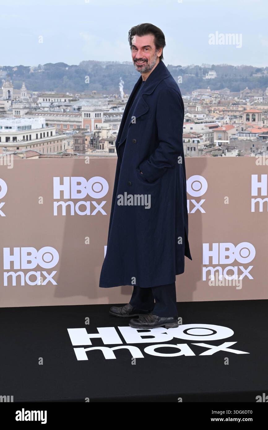 Rome: Hotel De La Ville. HBO Max Italia Photocall. Pictured: Fabrizio ...