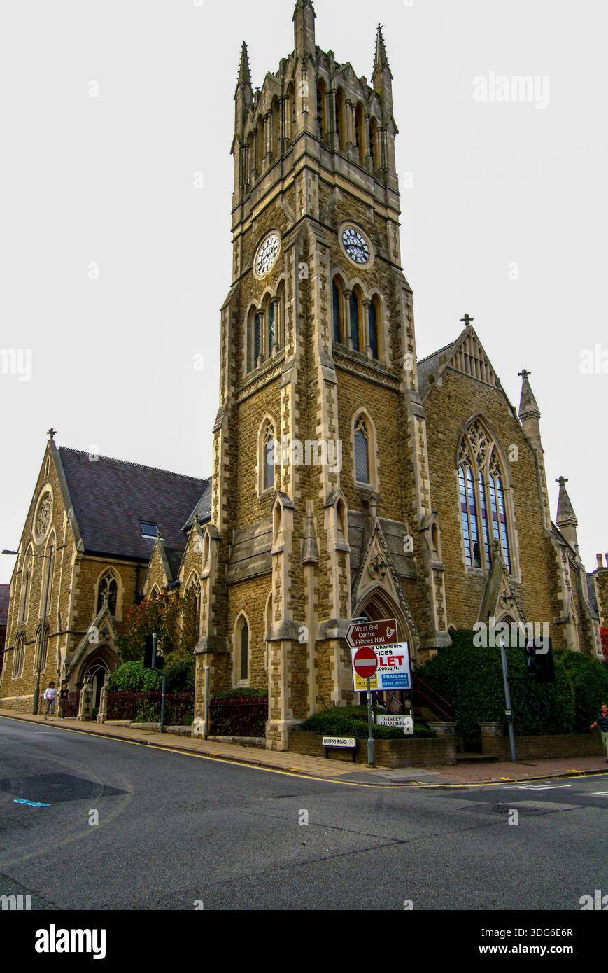 Aldershot's Wesleyan Methodist church framed by surrounding historic ...
