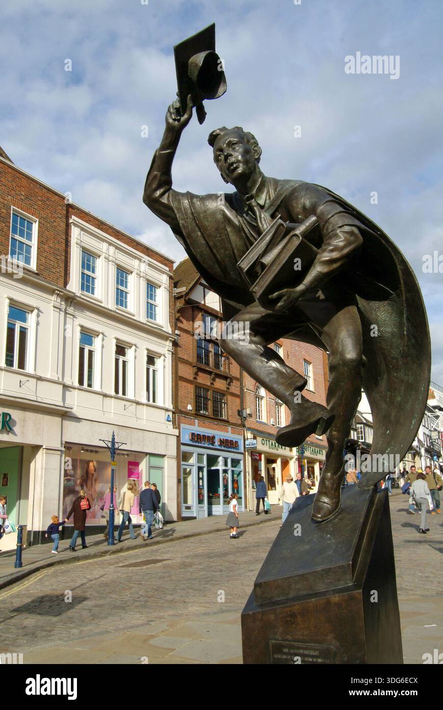 Guildford, the Surrey Scholar statue. - Guildford, United Kingdom : May ...