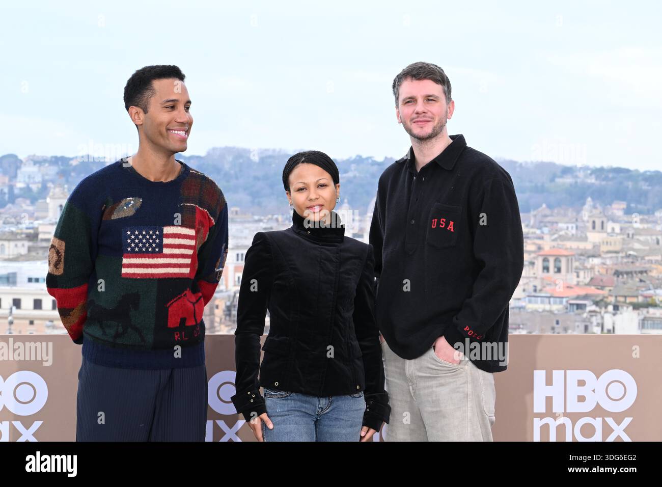 Rome: Hotel De La Ville. HBO Max Italia Photocall. Pictured: Mickey ...