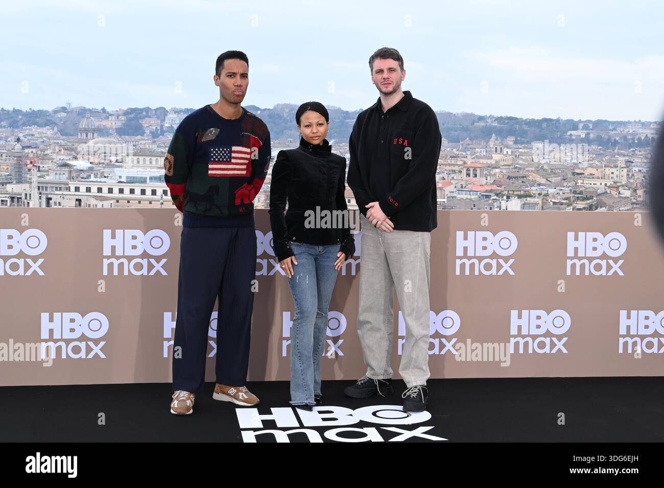 Rome: Hotel De La Ville. HBO Max Italia Photocall. Pictured: Mickey ...