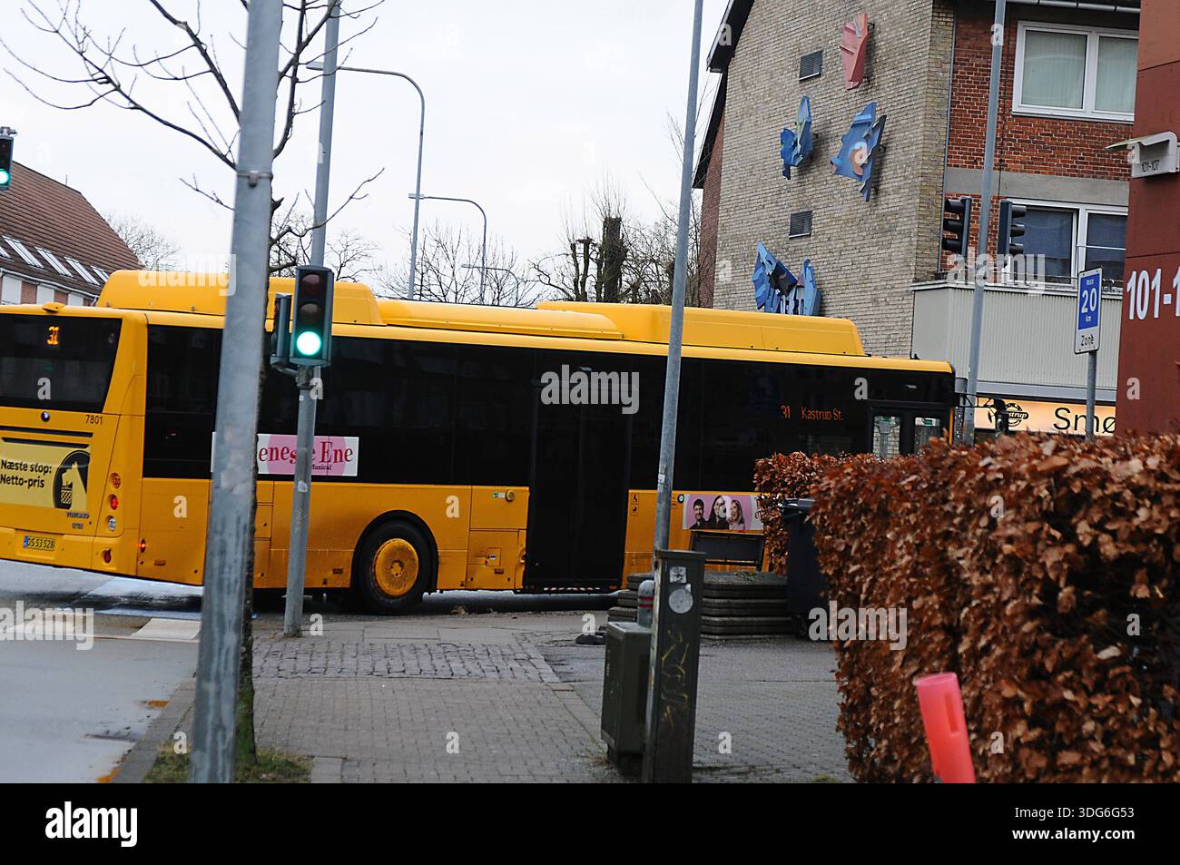 Copenhagen/ DenmarK/15 january 2026/chinese YUTONG bus runs danish ...