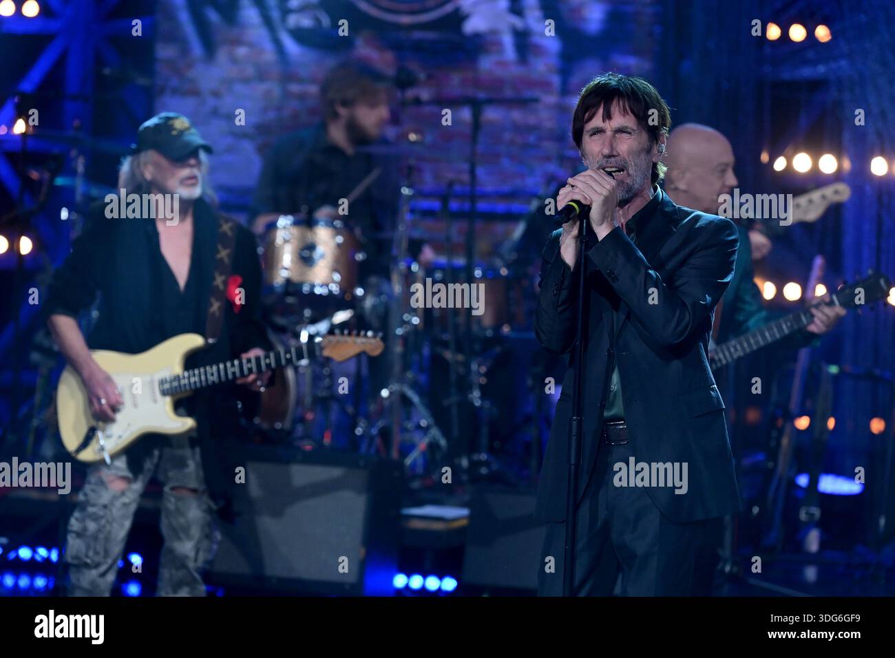 Milan, TV Show "The Musician's Eyes" - Enrico Ruggeri, Cristiano Godano ...