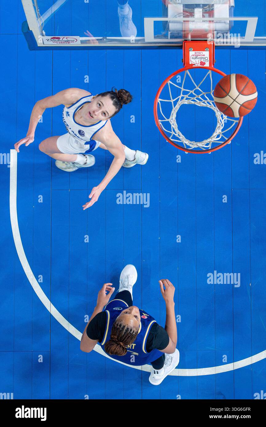 Camille Droguet of Basket Landes and Iliana Rupert of Fenerbahce during ...