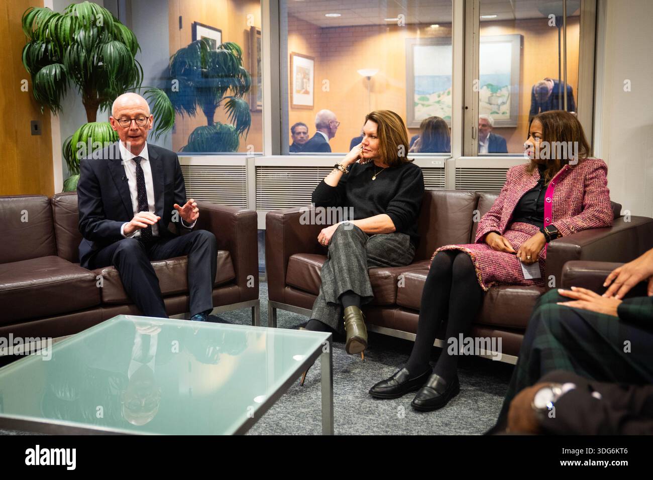 EMBARGOED TO 2230 THURSDAY JANUARY 15 (Left to right) Work and Pensions ...