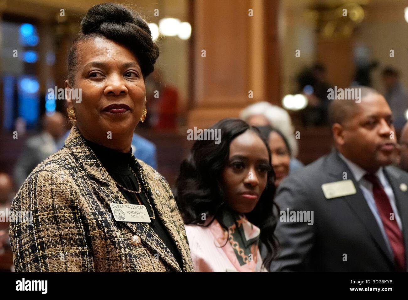 Georgia state Rep Debra Bazemore, waits for the State of the State ...