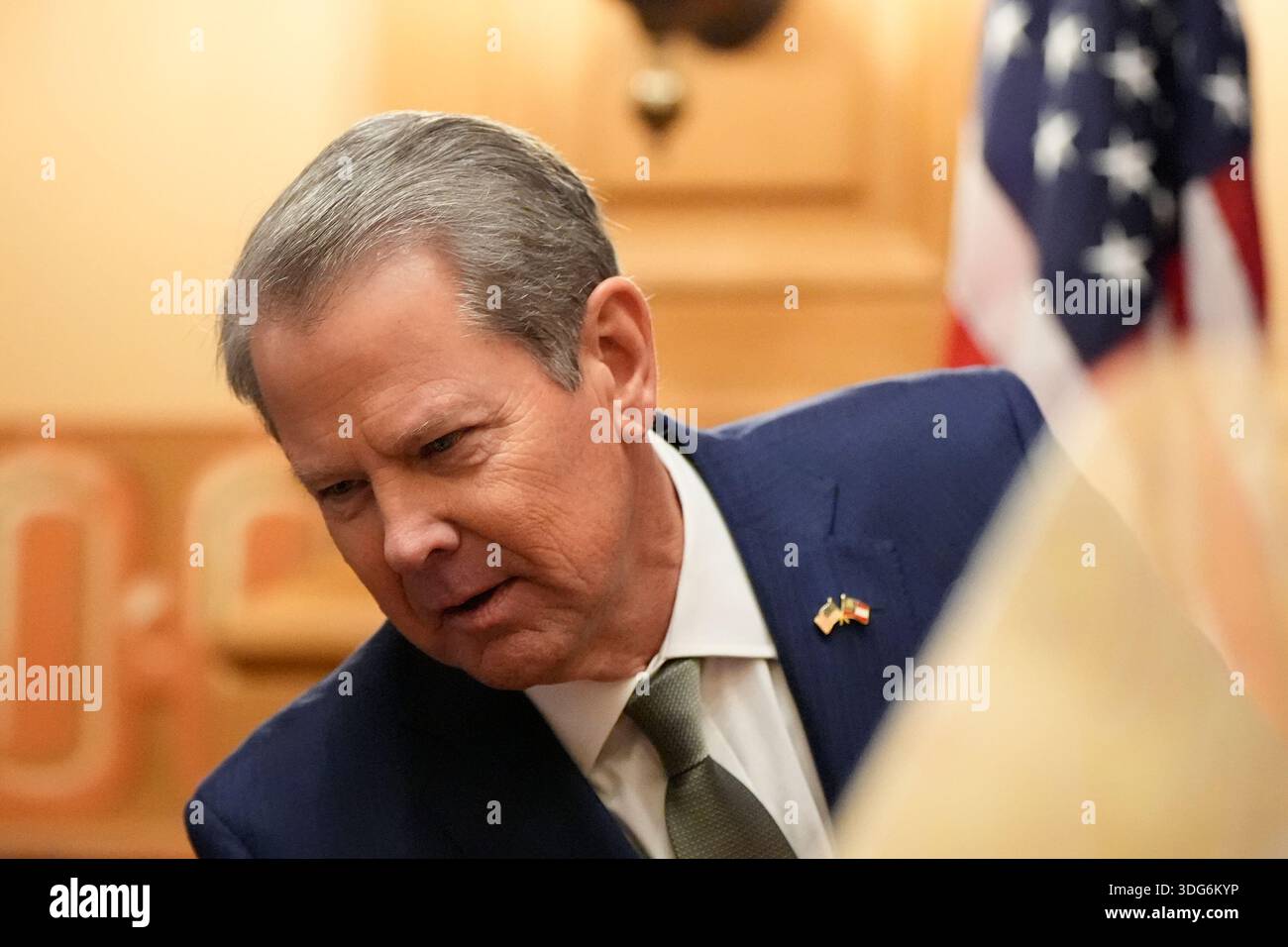 Gov. Brian Kemp listens to lawmakers ahead of his State of the State ...