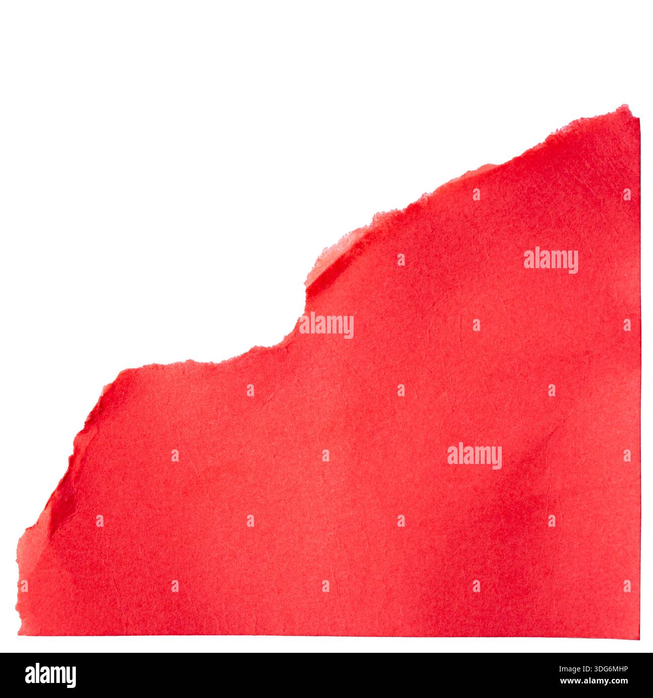 Red torn cardboard isolated on a white background Stock Photo - Alamy