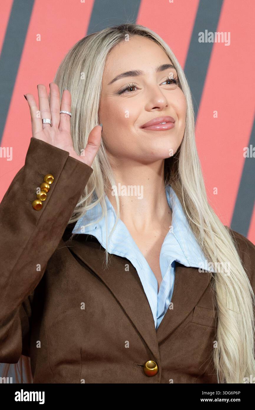 Singer and actress Ana Mena seen during the presents the film 'Idolos ...