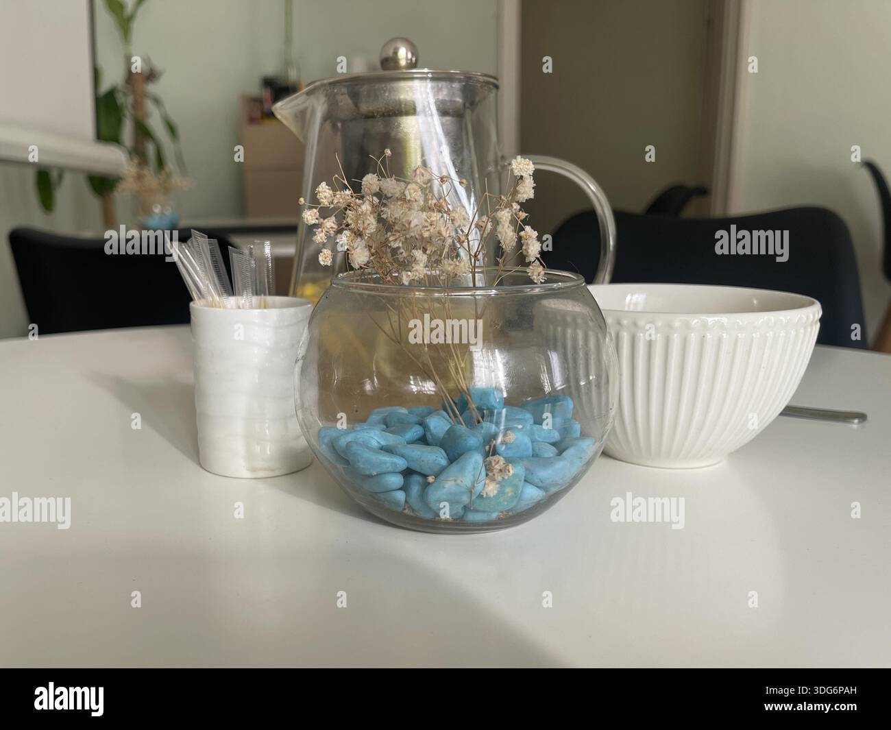 teapot and cup of tea on the table Stock Photo - Alamy