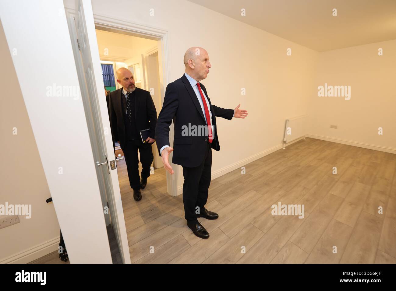 Defence Secretary John Healey viewing housing for military personnel in ...