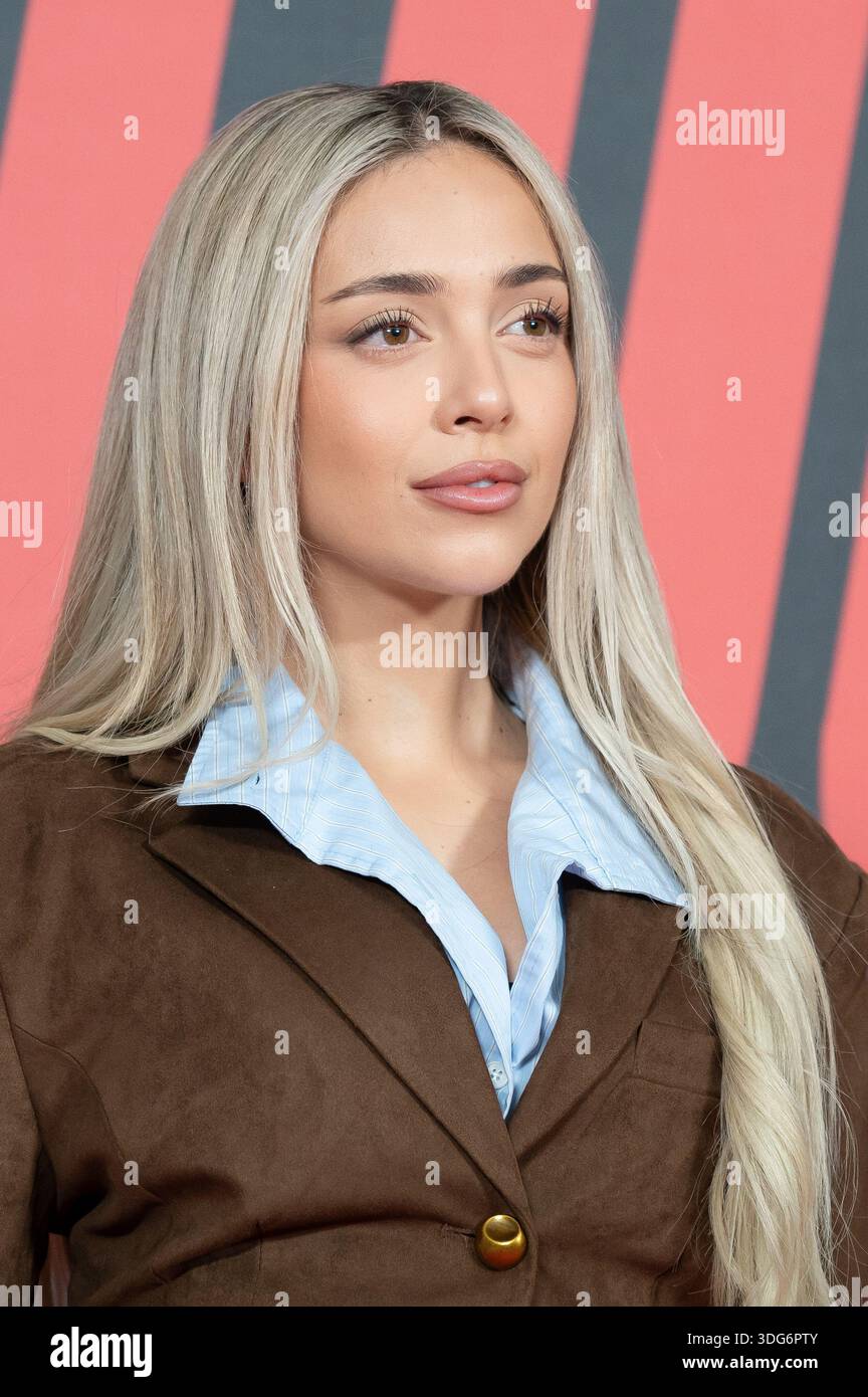 Singer and actress Ana Mena seen during the presents the film 'Idolos ...