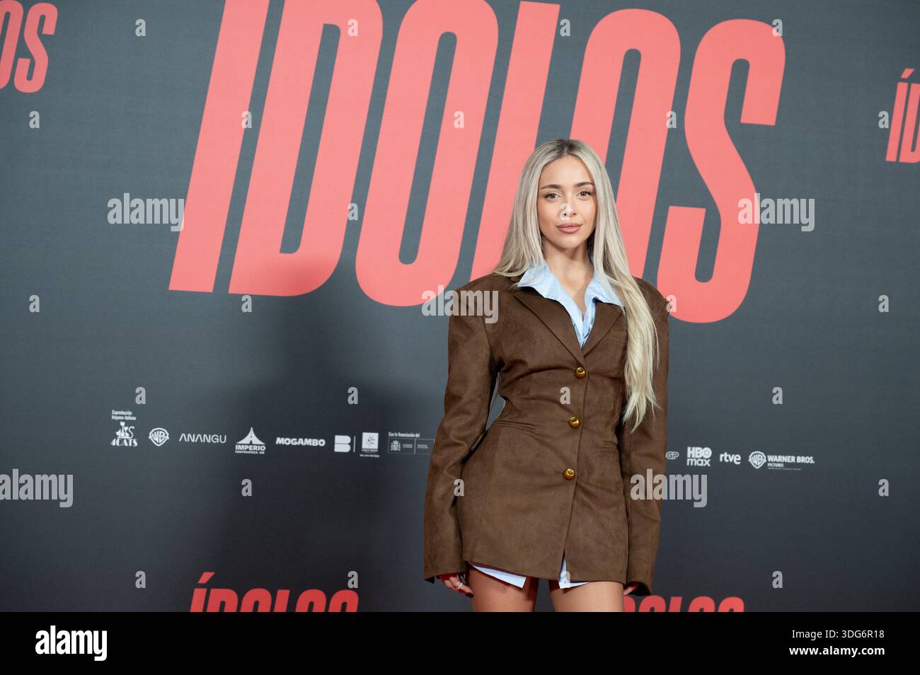 Singer and actress Ana Mena seen during the presents the film 'Idolos ...