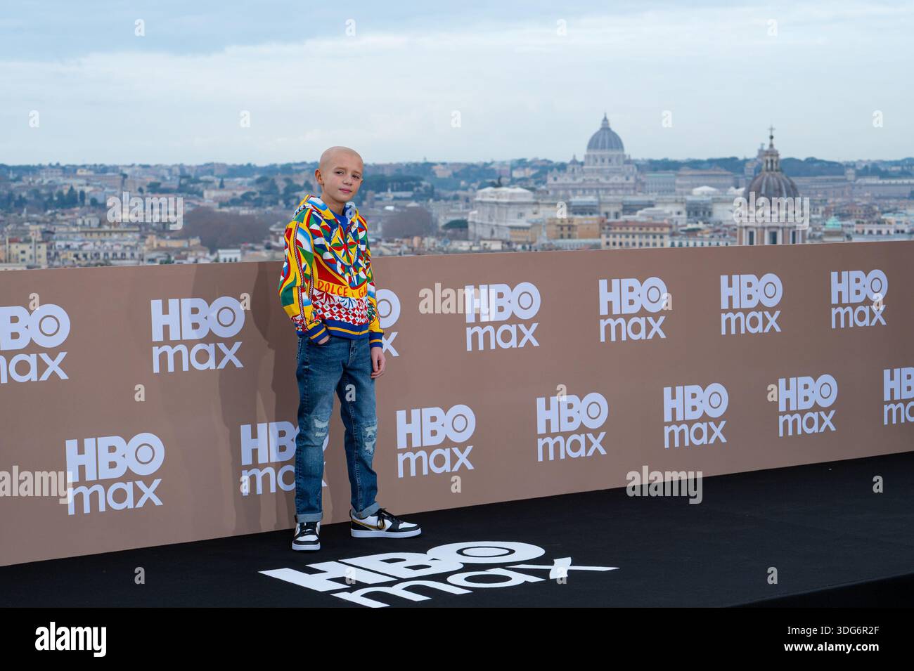 British child actor Dexter Sol Ansell poses as part of a photo call for ...