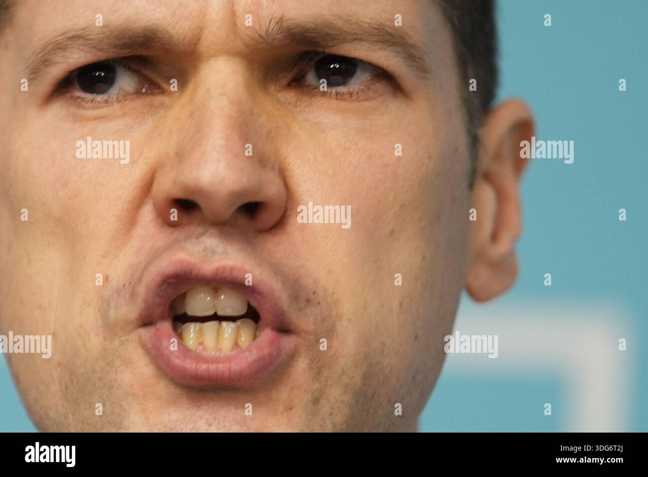 Robert Jenrick speaking at a Reform UK press conference in Westminster ...