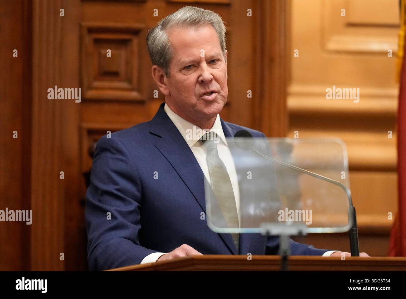 Gov. Brian Kemp delivers the State of the State speech, Thursday, Jan ...
