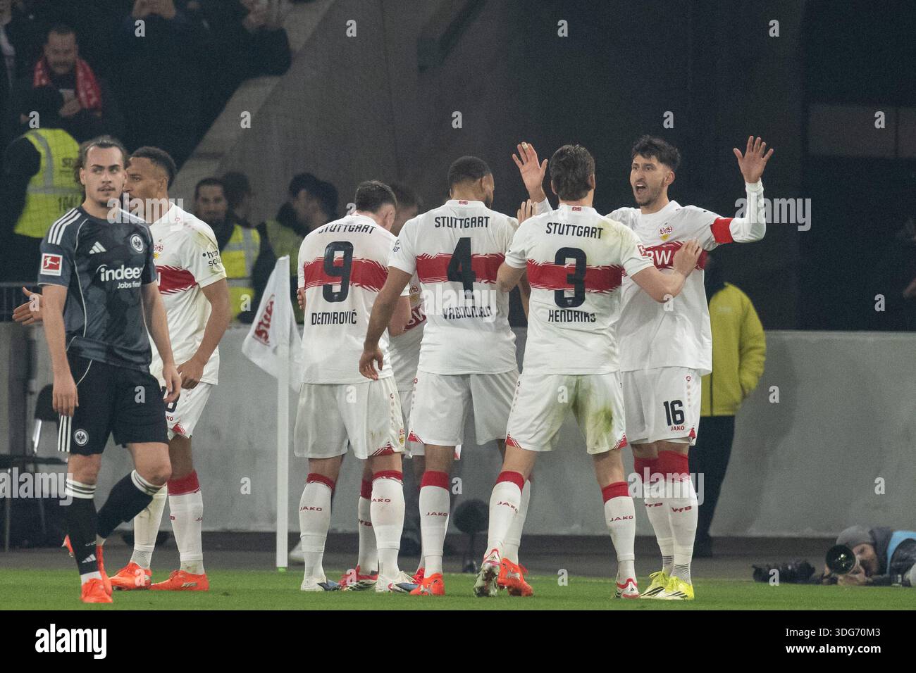 Goal [goal] for 2:1 by Deniz Undav (Stuttgart #26), celebration, goal ...
