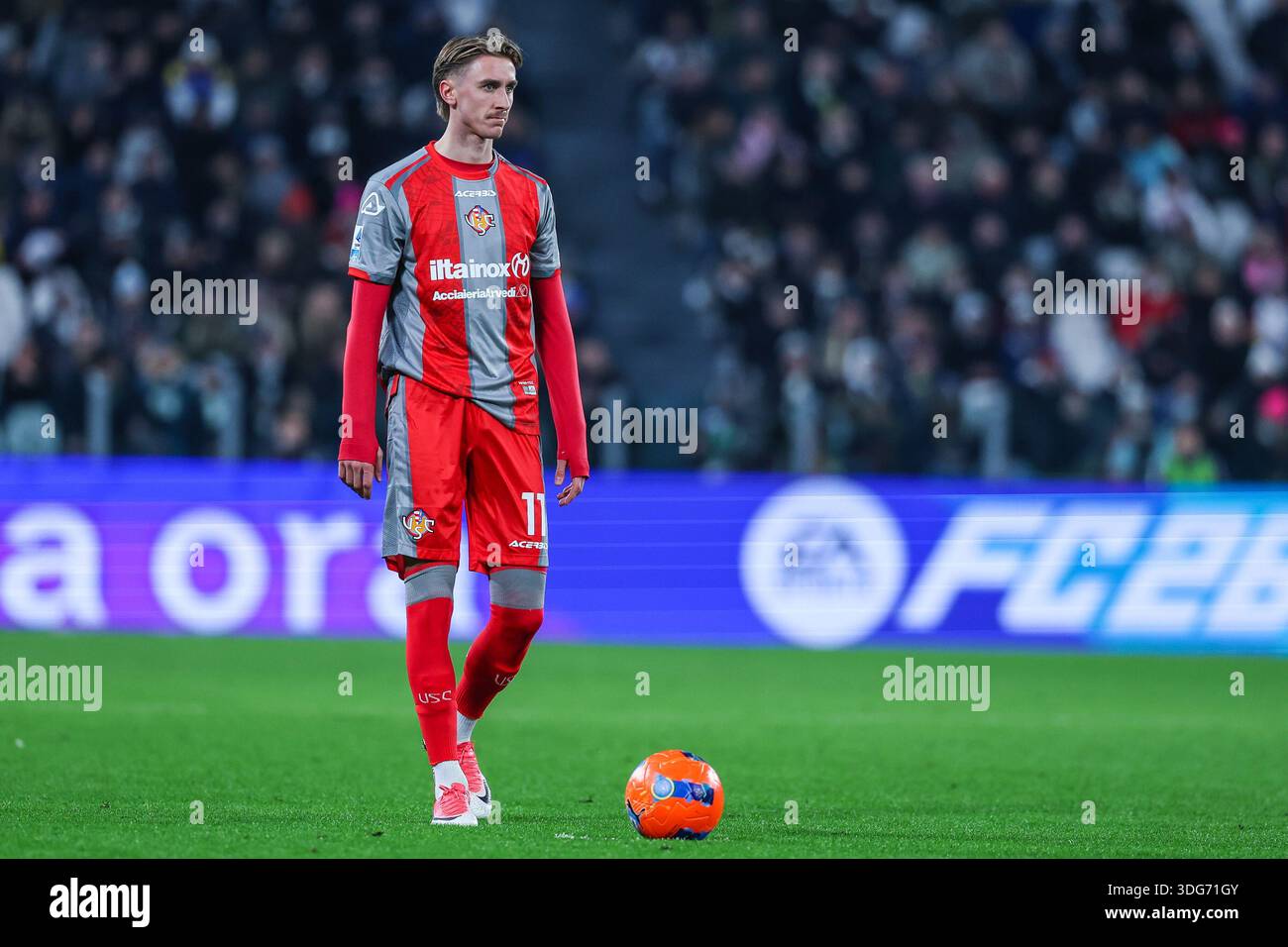 Dennis Torset Johnsen of US Cremonese seen in action during Serie A ...