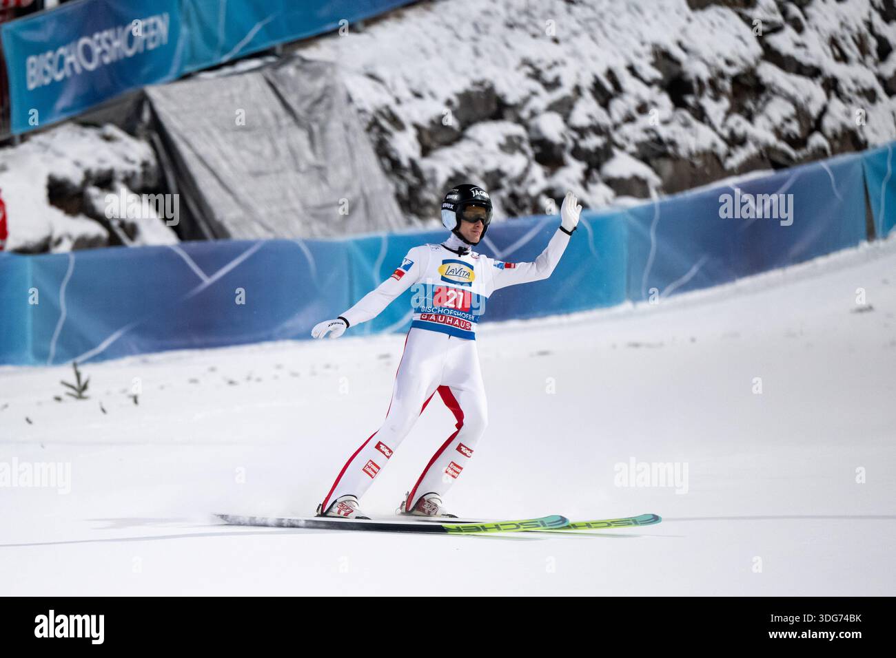 AIGNER Clemens (Austria) waves at the finish line, AUT, Three Kings ...