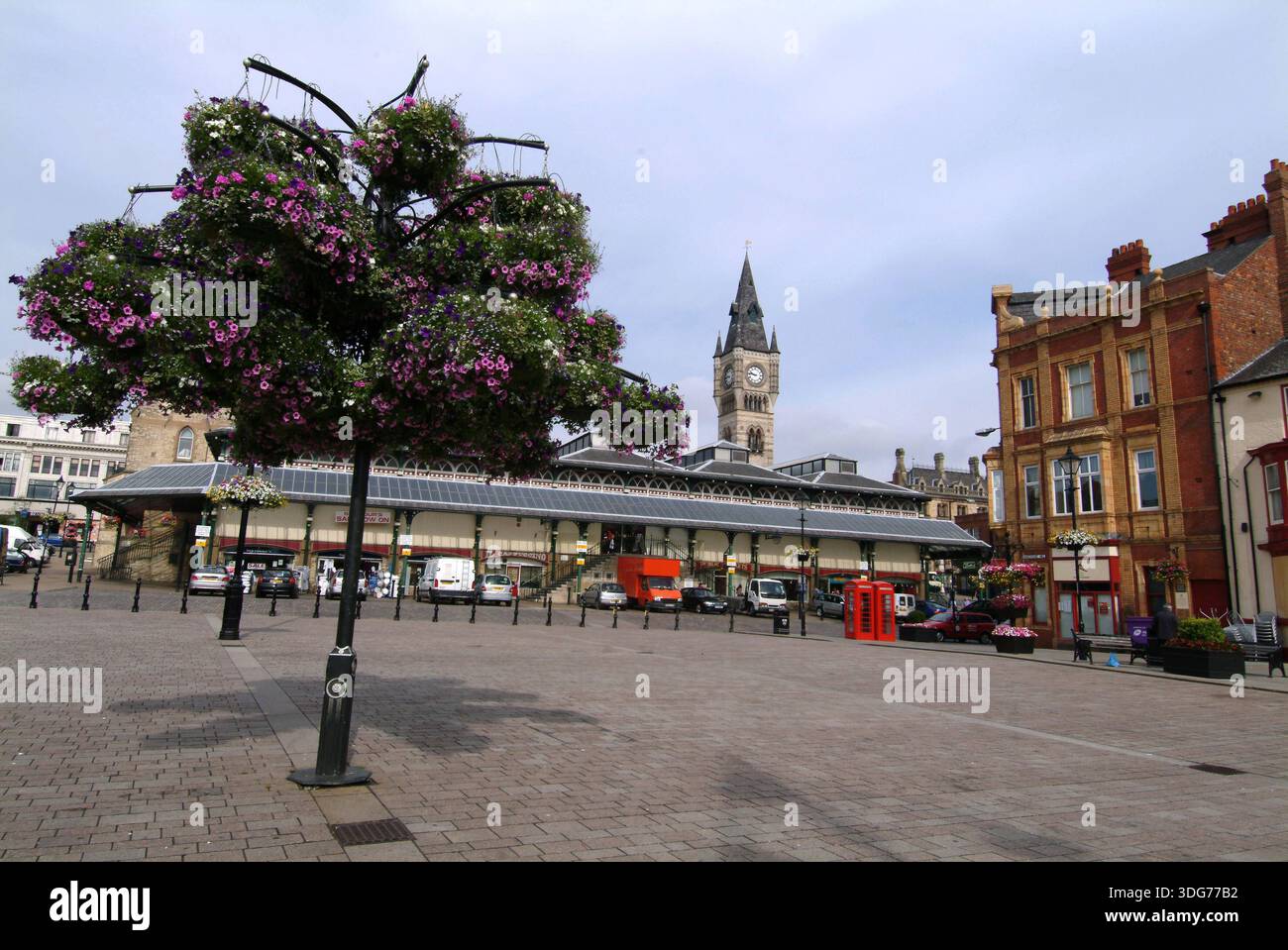 Darlington, town square and market with clocktower. - Darlington ...
