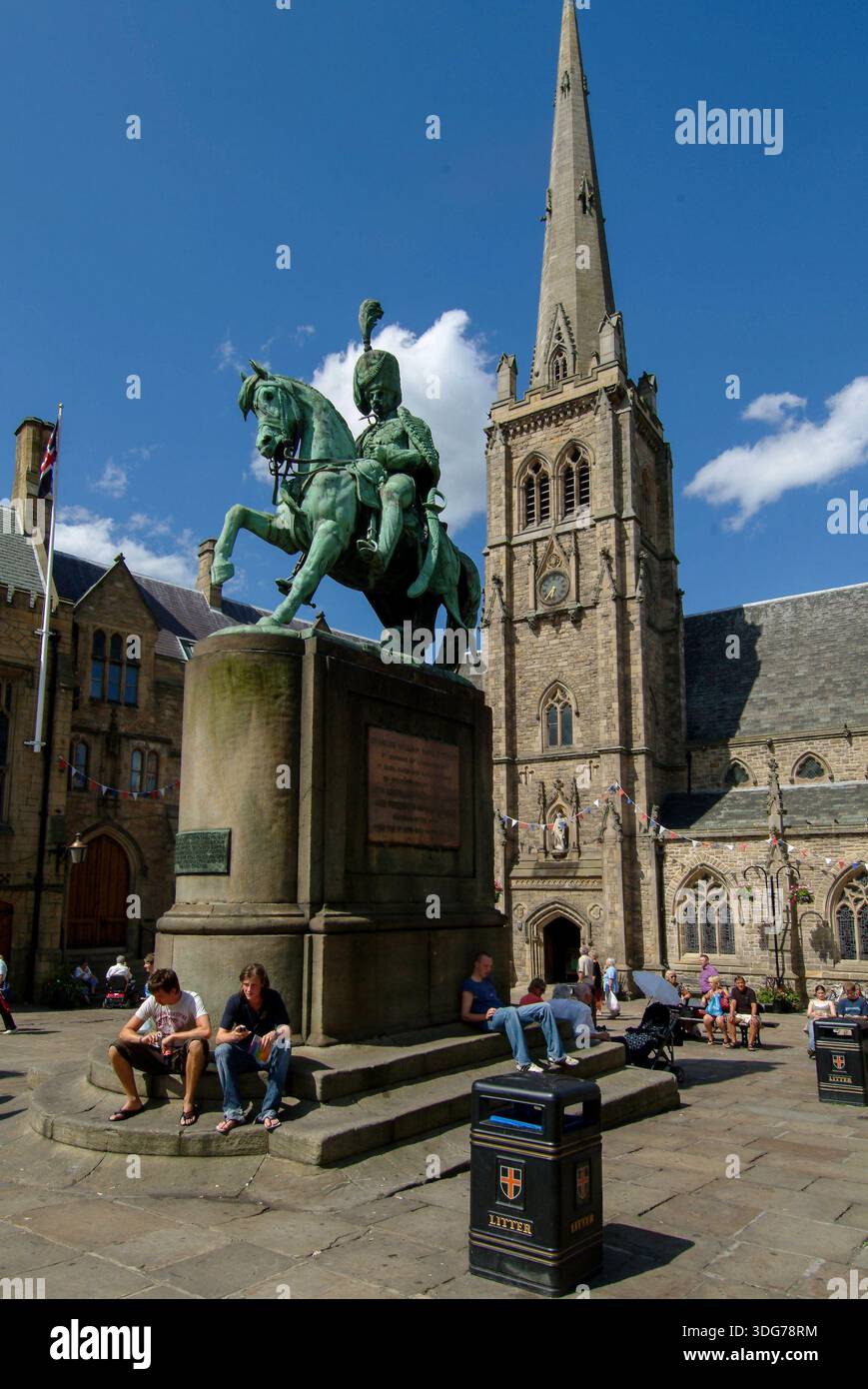 Durham, market place, Charles William Vane Stewart, the 3rd Marquis of ...