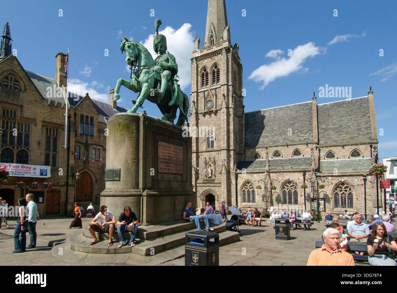 Durham, market place, Charles William Vane Stewart, the 3rd Marquis of ...