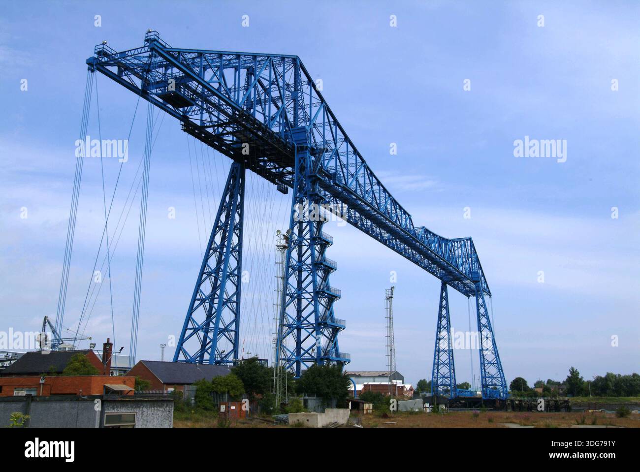 Tees Transporter Bridge between Middlesbrough and Port Clarence, closed ...