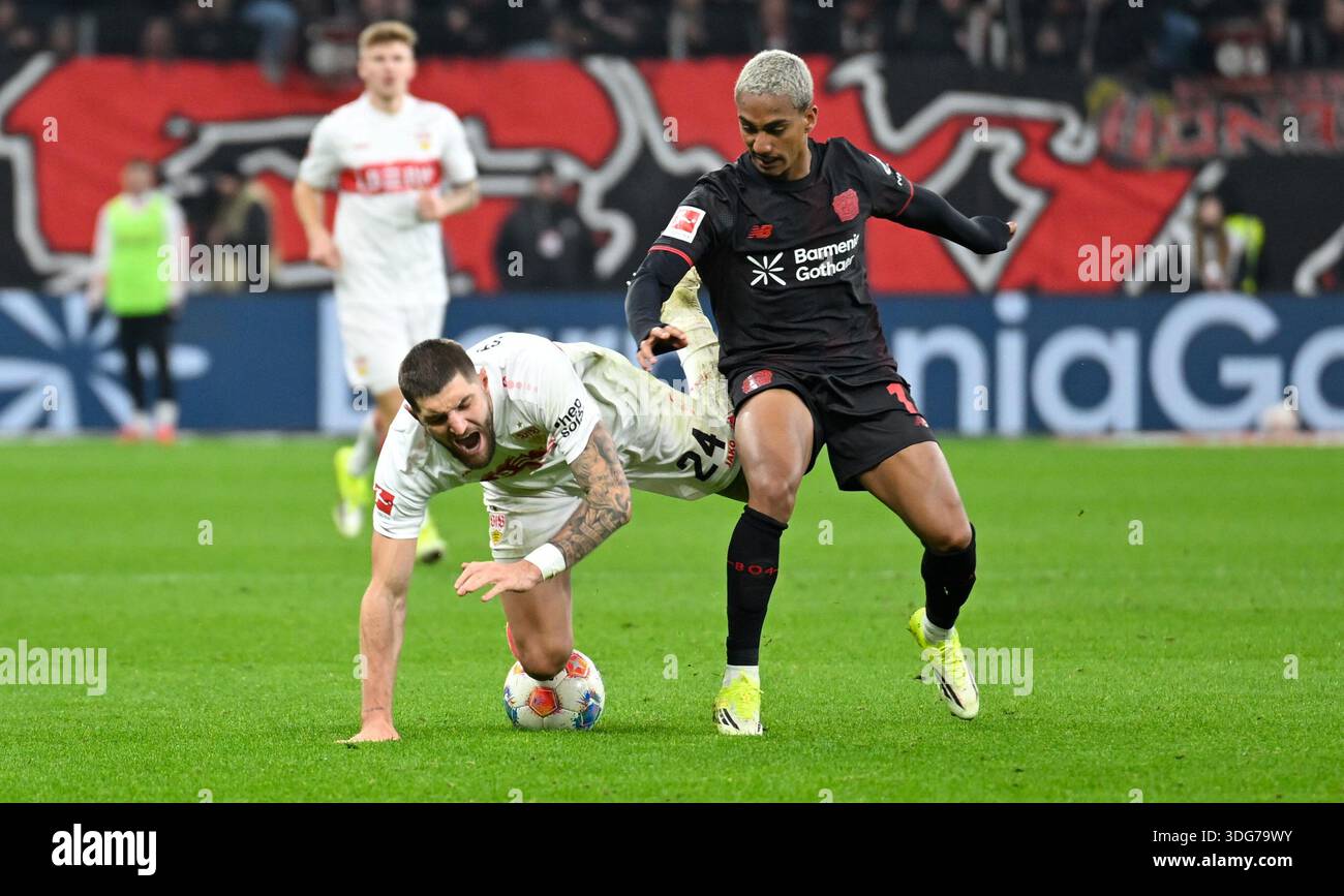 left to right: Jeff Chabot, Arthur (Leverkusen) Leverkusen, January 10 ...