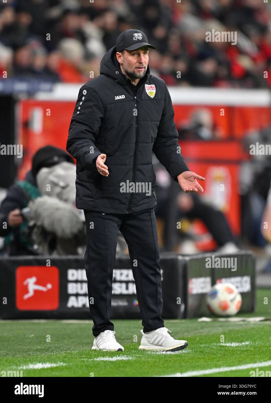 Trainer [coach] Sebastian Hoeness (Stuttgart) Leverkusen, January 10 ...