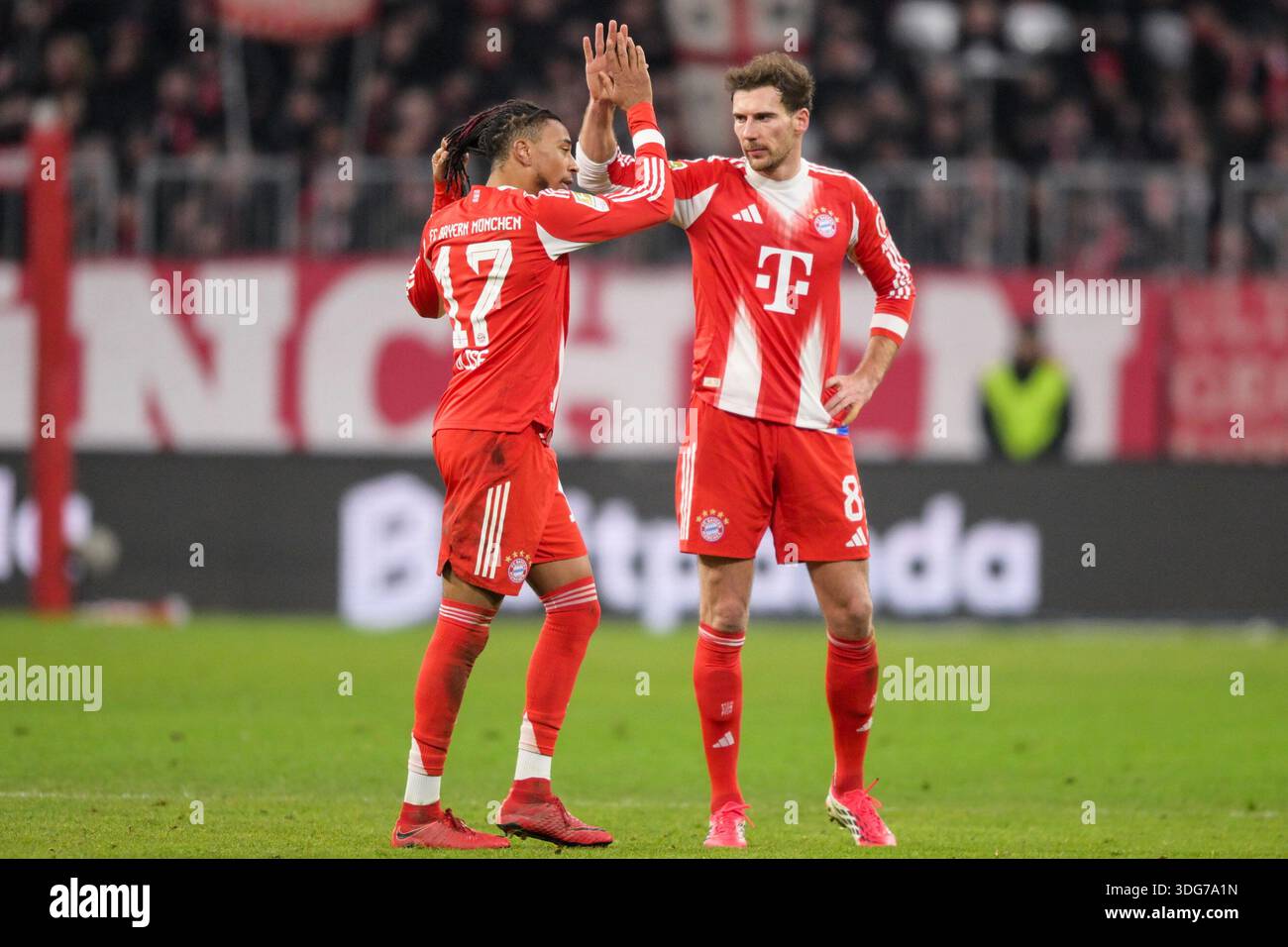 from left: Michael Olise, Leon Goretzka (Bayern) Munich, January 11 ...