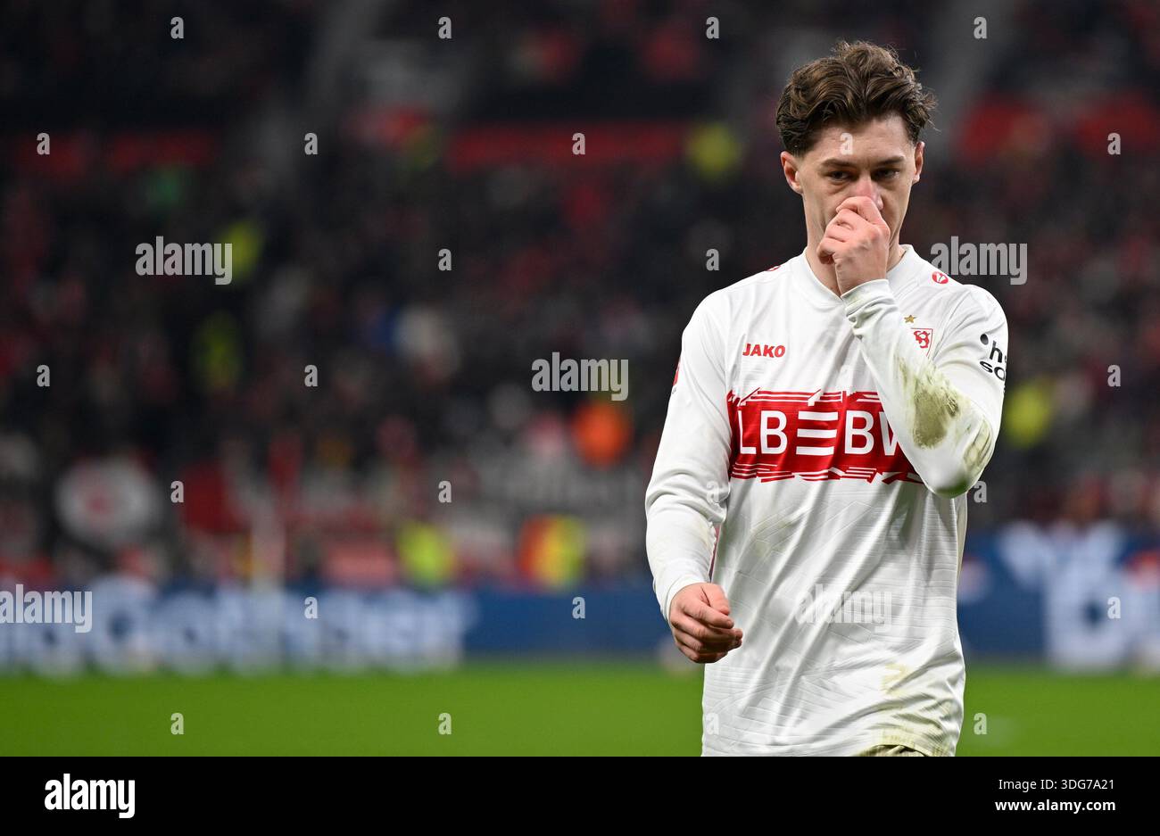 Angelo Stiller (Stuttgart) Leverkusen, January 10, 2026, Soccer ...