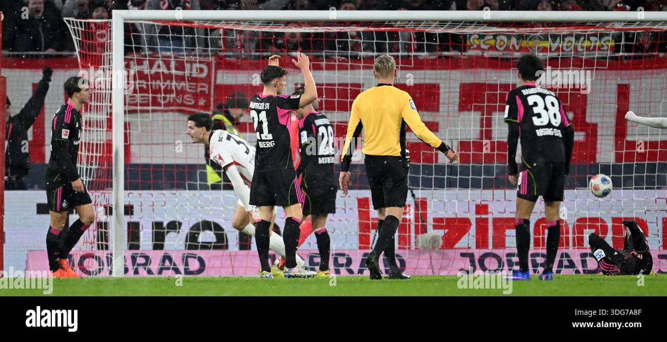 Nicolai Remberg (HSV Hamburg) after the 2:1 goal Freiburg, January 10 ...