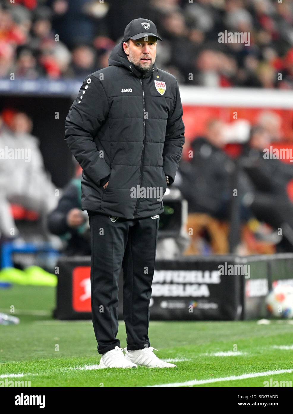 Trainer [coach] Sebastian Hoeness (Stuttgart) Leverkusen, January 10 ...