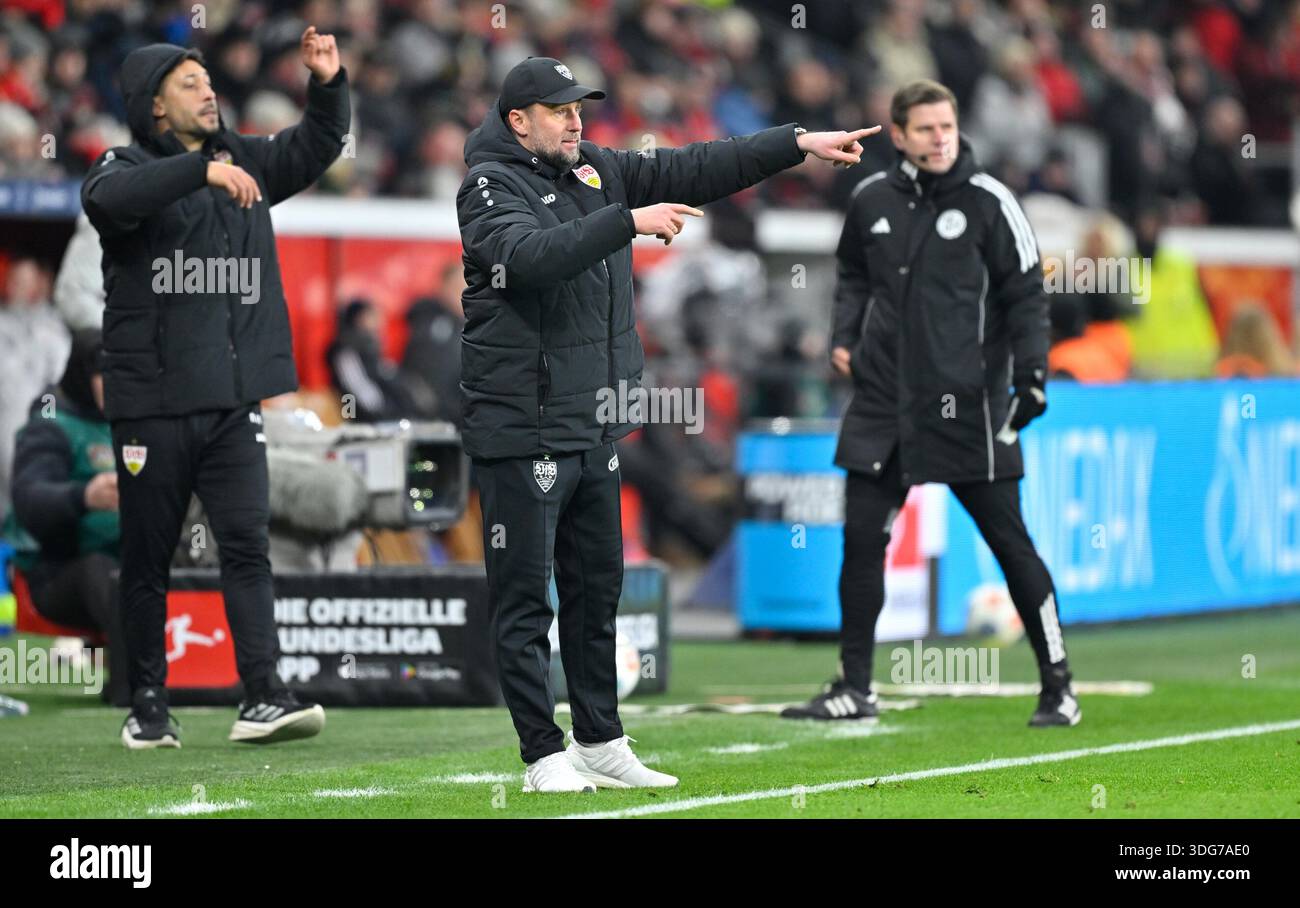 Trainer [coach] Sebastian Hoeness (Stuttgart) Leverkusen, January 10 ...