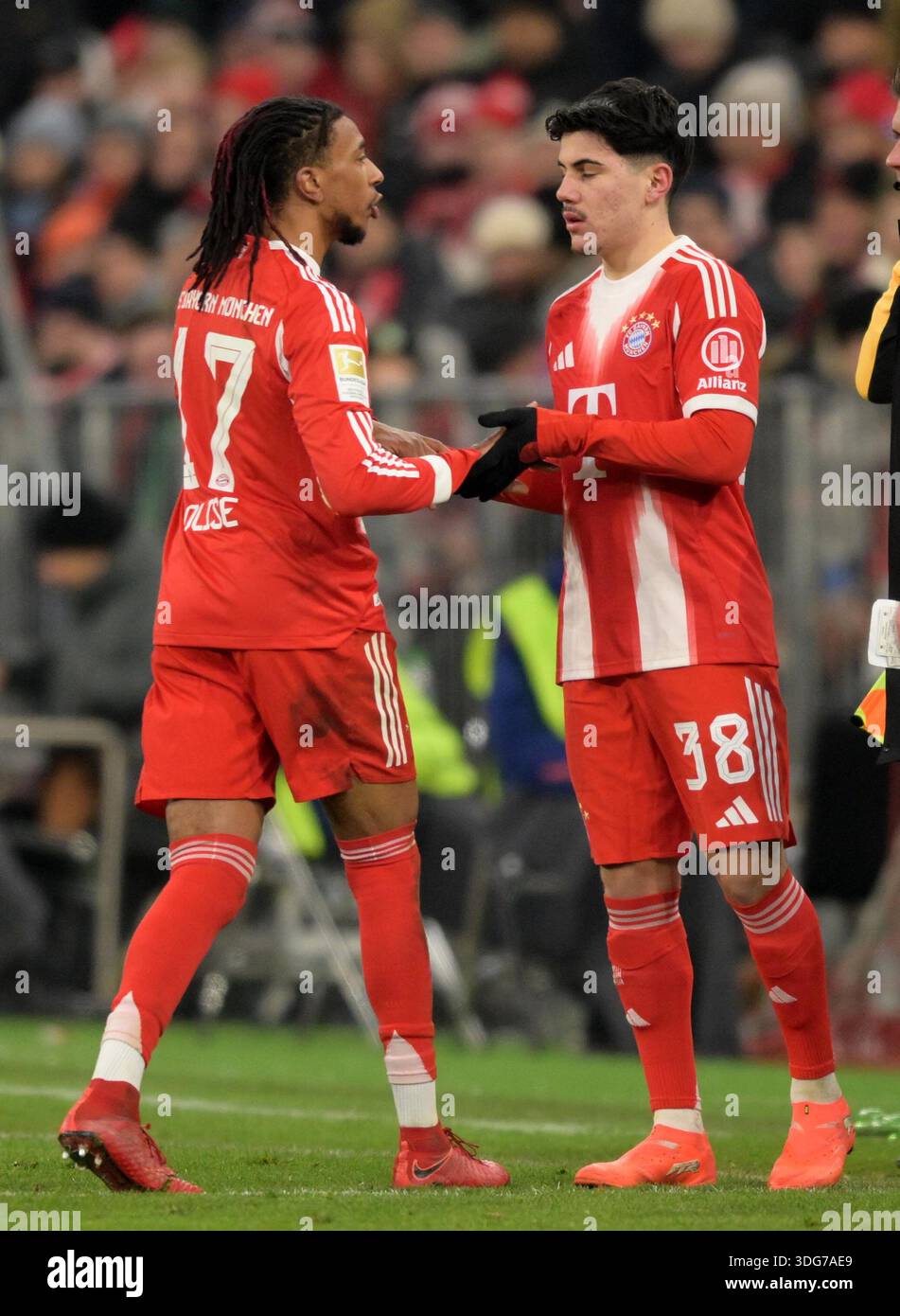 from left: Michael Olise, Felipe Chavez (Bayern) Munich, January 11 ...