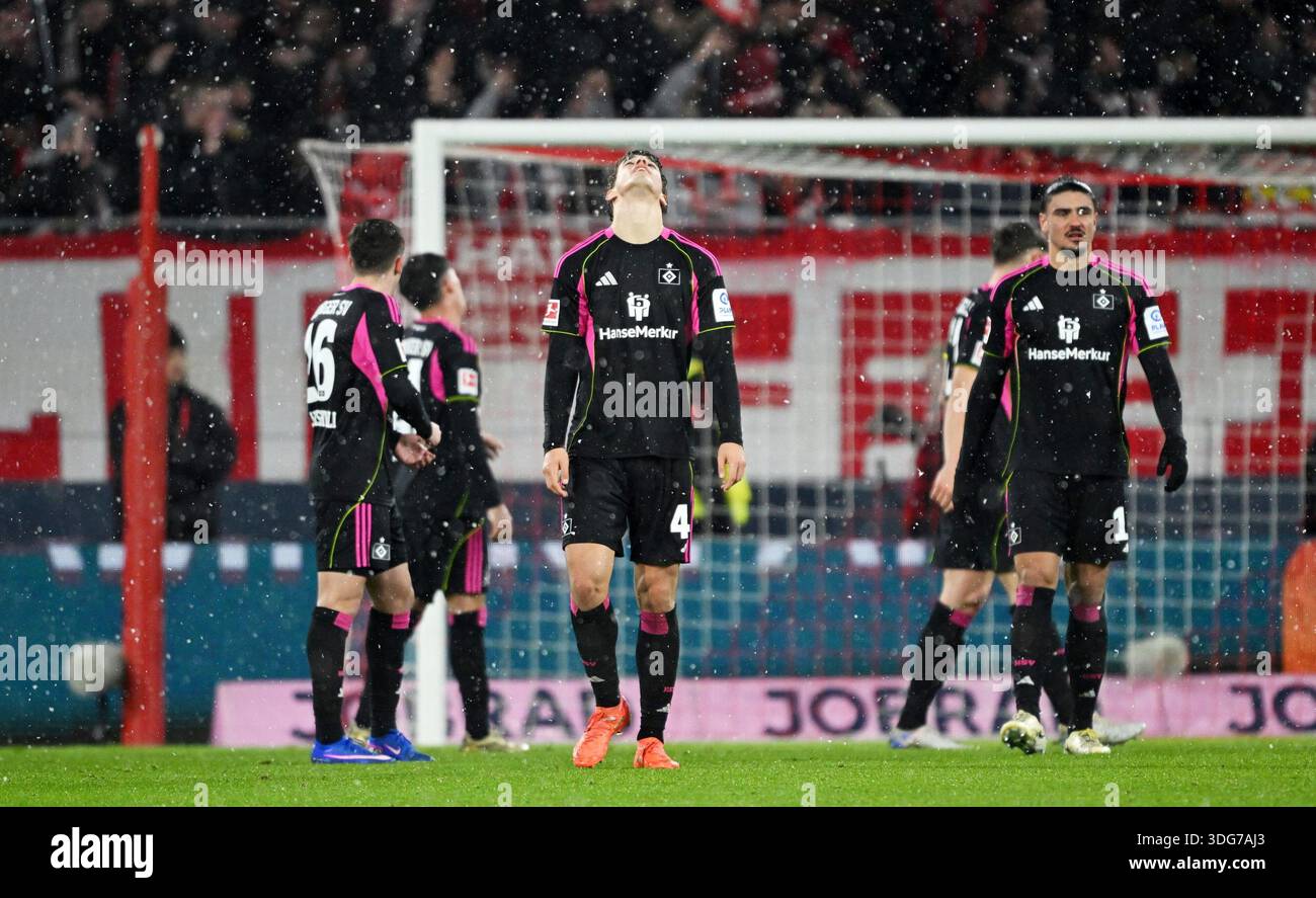 Luka Vuskovic (HSV Hamburg) after the 2:1 goal Freiburg, January 10 ...