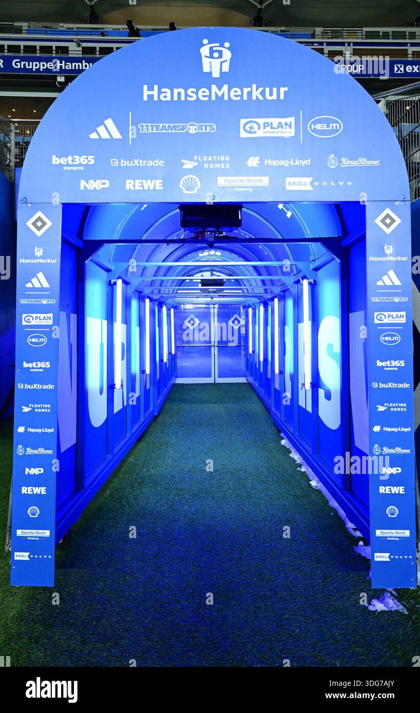 Match cancellation, empty player tunnel Hamburg, January 13, 2026 ...