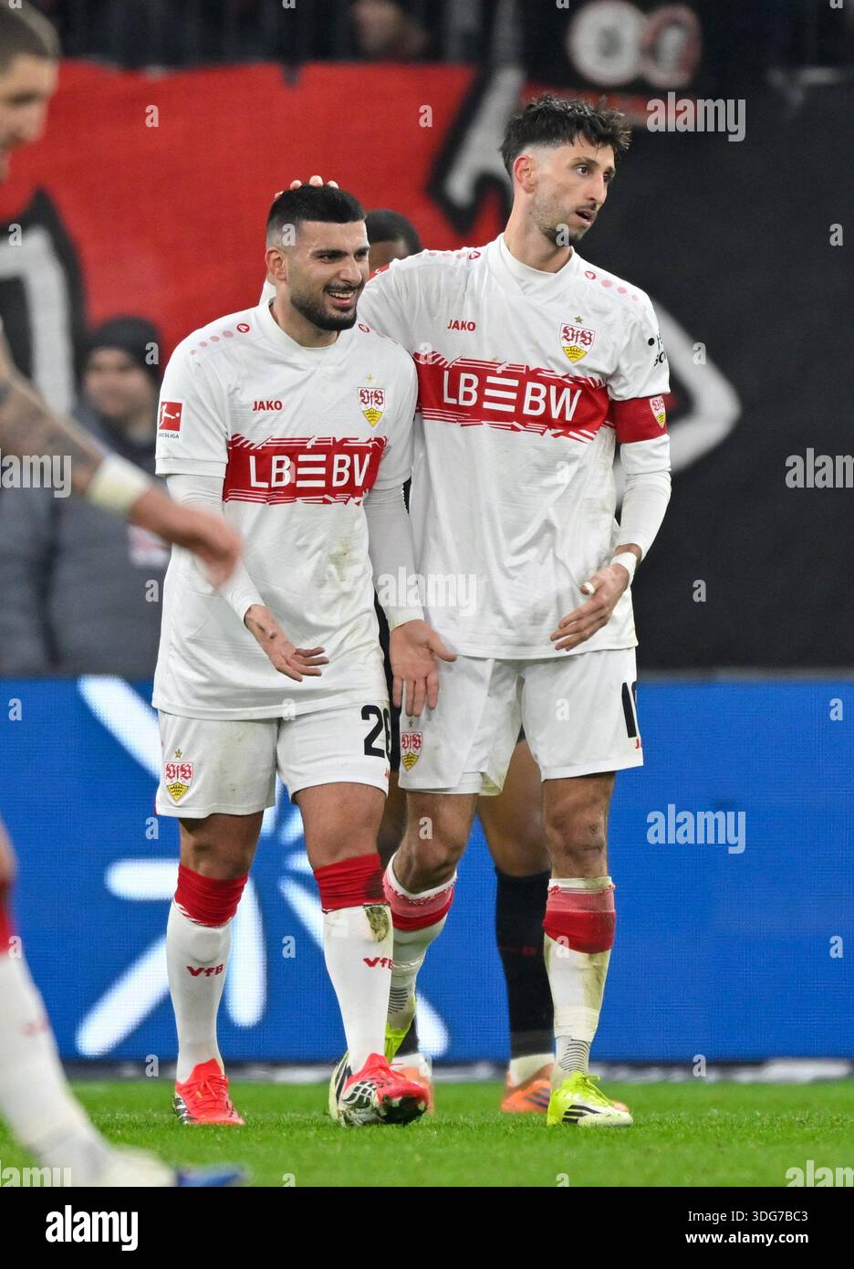 0:3 Goal, celebration, from the left Deniz Undav, Atakan Karazor ...