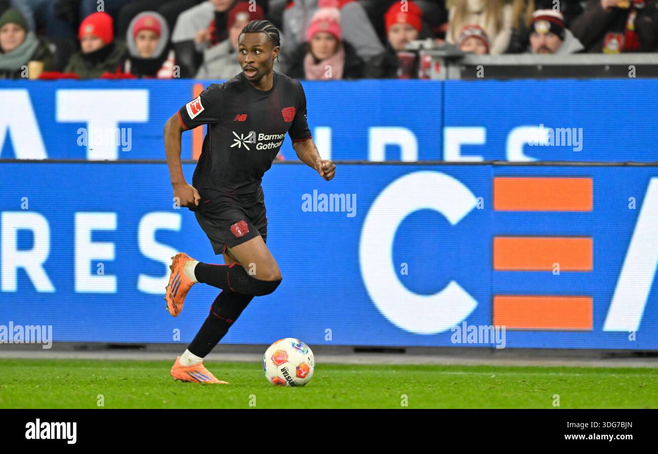 Nathan Tella (Leverkusen) Leverkusen, January 10, 2026, Football ...