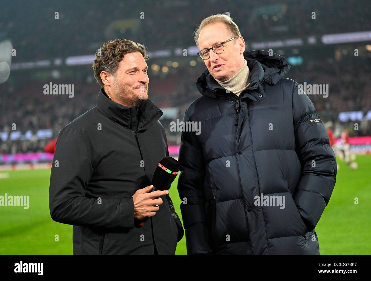 left. TV expert Edin Terzic, moderator Florian Koenig (RTL) Cologne ...