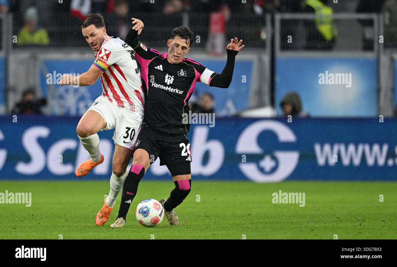 from left: Christian Guenter, Nicolas Capaldo (HSV Hamburg) Freiburg ...