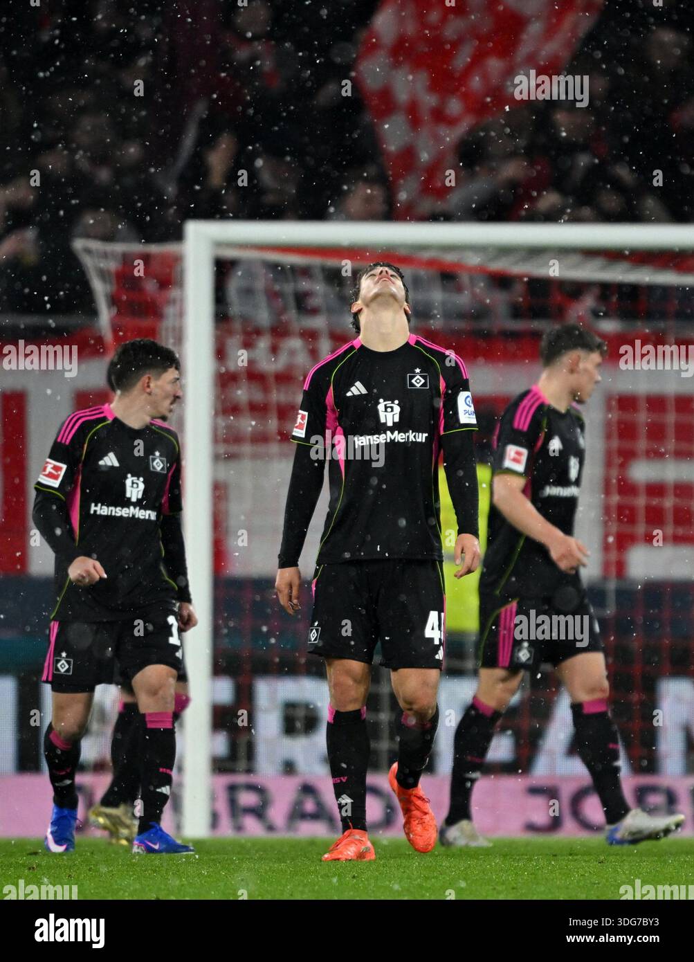 Luka Vuskovic (HSV Hamburg) after the 2:1 goal Freiburg, January 10 ...